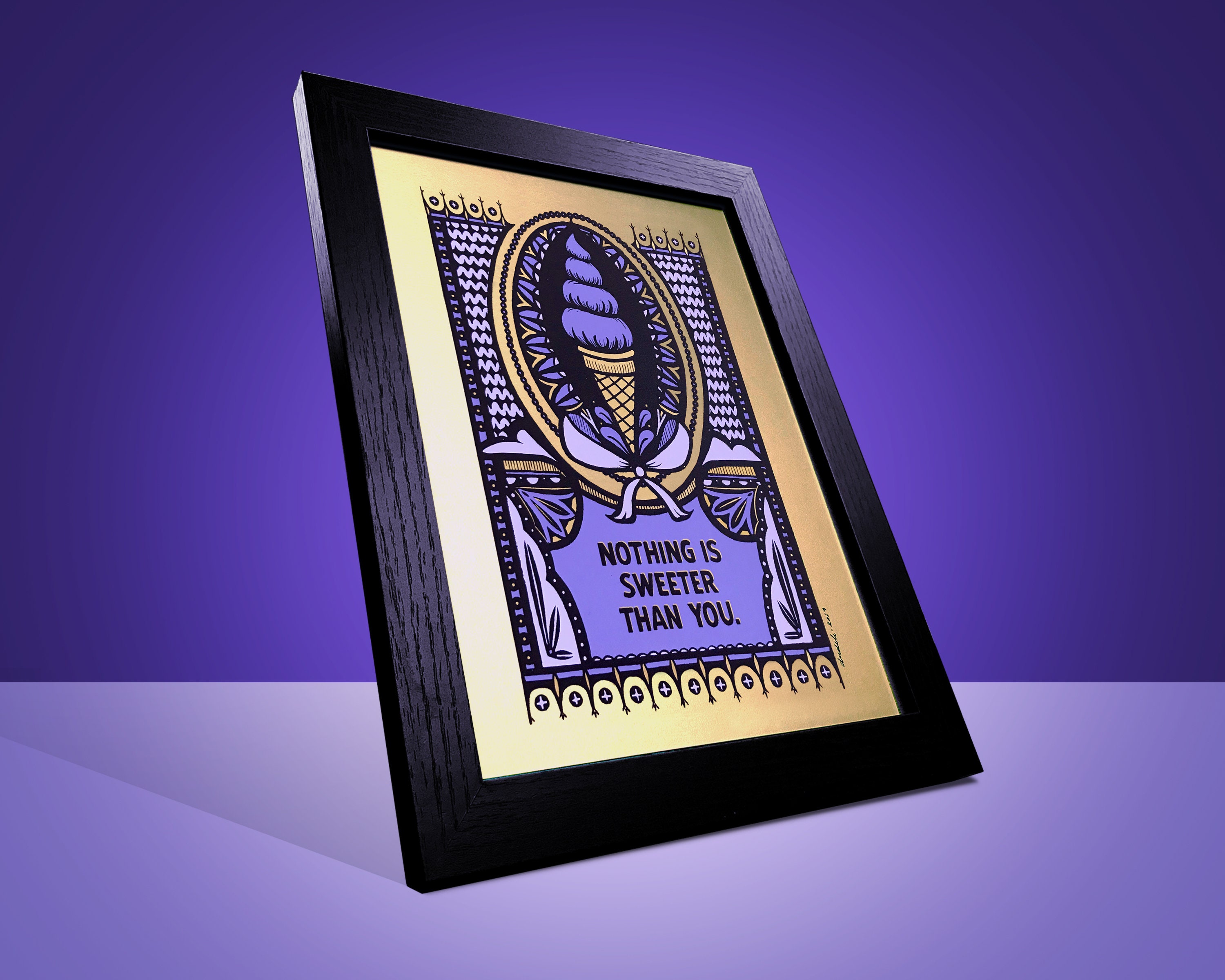 Devotional Ice Cream Cone Screenprint - Etsy