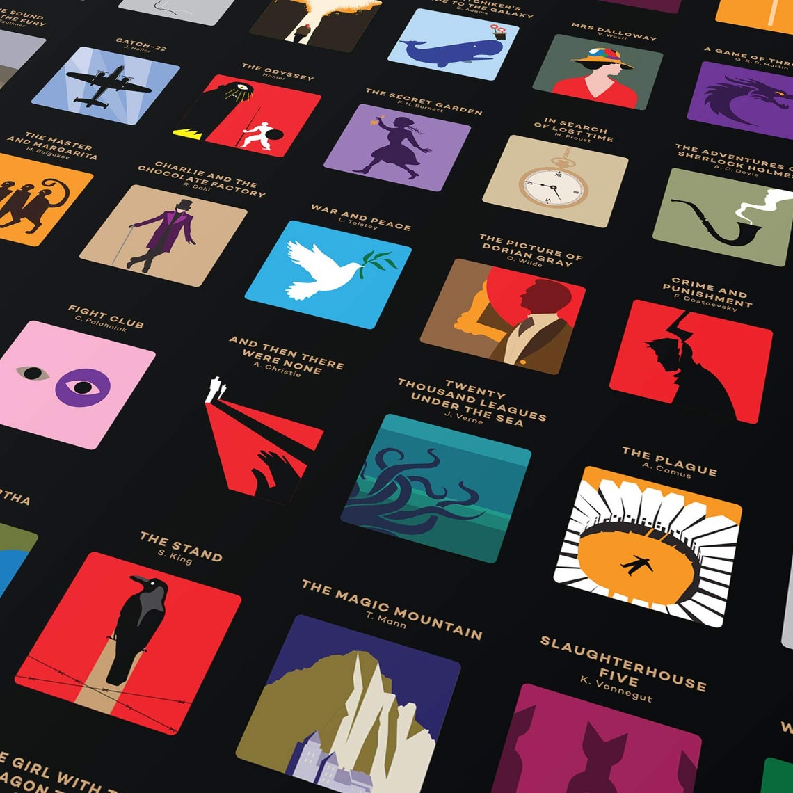 100 Books Scratch off Poster - Best Literature of All Time Bucket List ...
