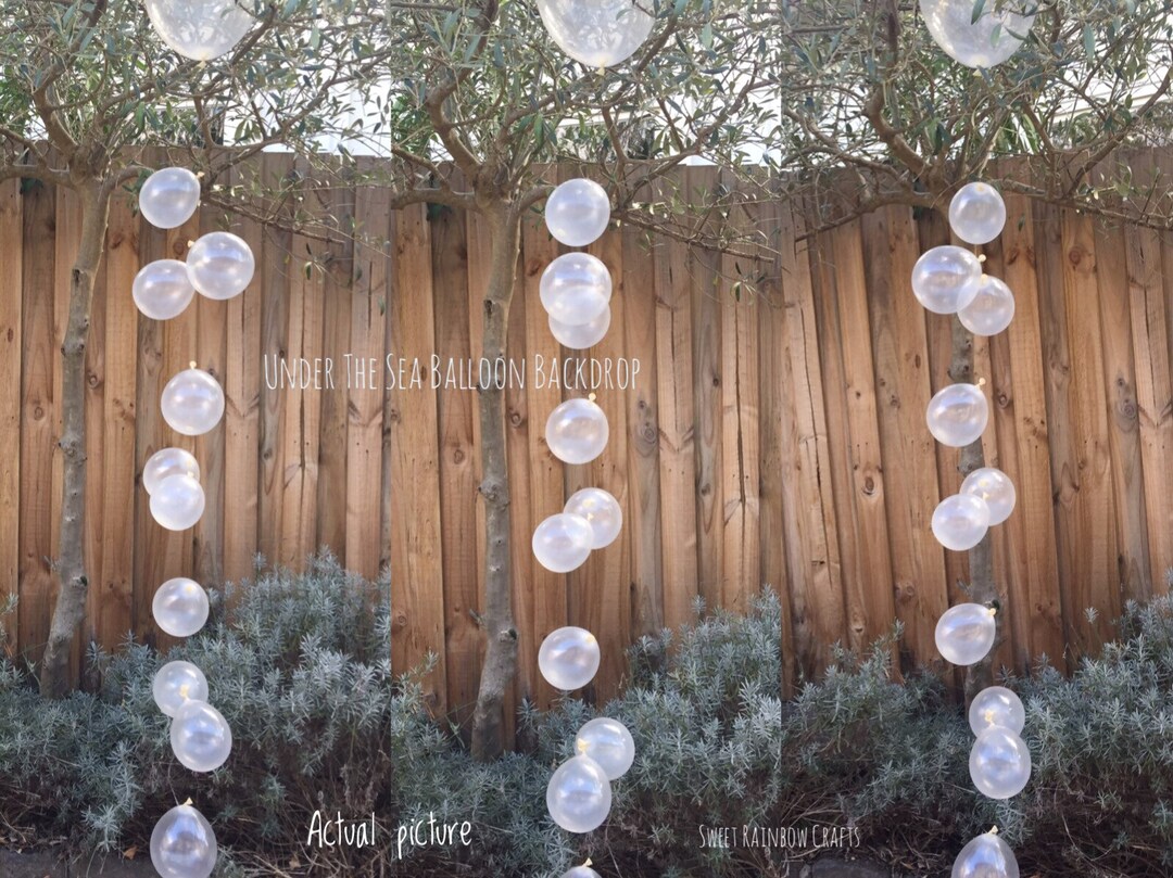 Under the Sea Party Backdrop | DIY Bubble Balloon Strands Kit | Baby ...