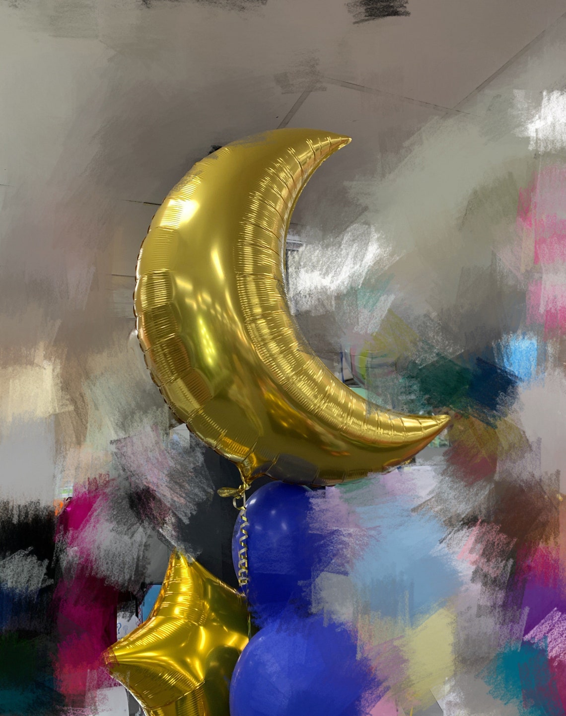 Giant 36/ 91cm Gold/ Silver/ Pink Moon Foil Balloon - Etsy Australia