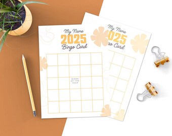 2025 New Year Bingo Card Goal Setting Activity - Etsy