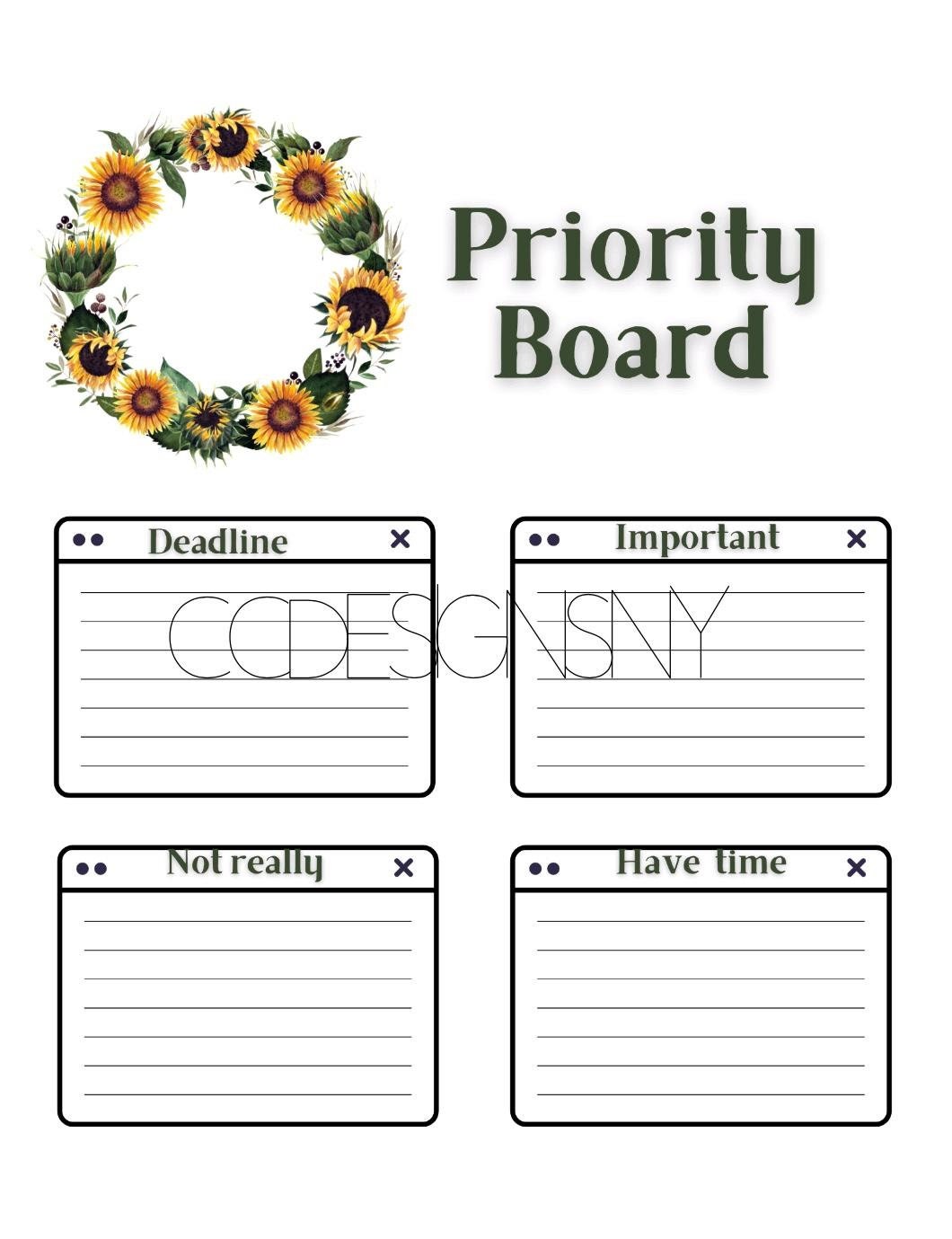 Sunflower Printable Weekly Planner Sunflower Digital Planner 2023 ...