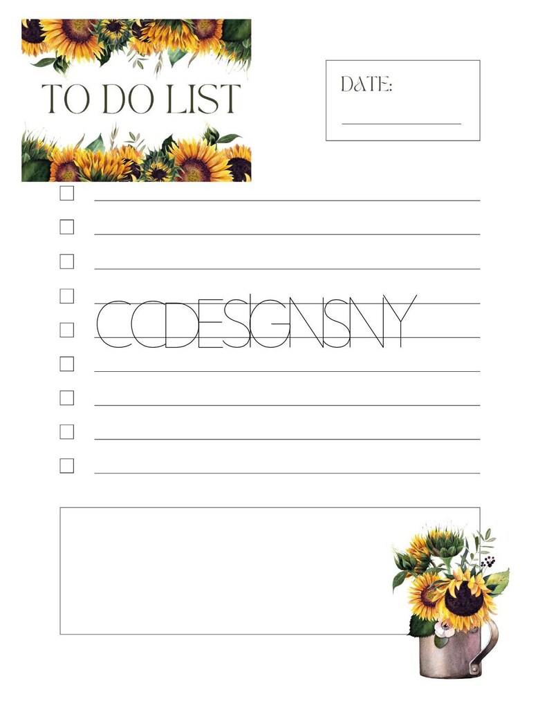 Sunflower Printable Weekly Planner Sunflower Digital Planner 2023 ...
