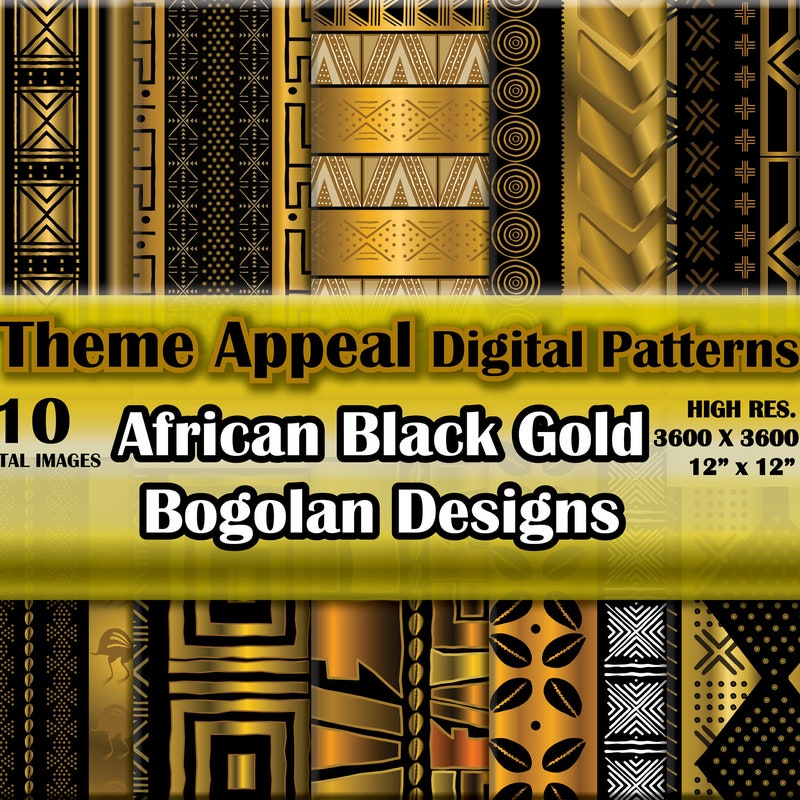 Gold African Fabric - Etsy