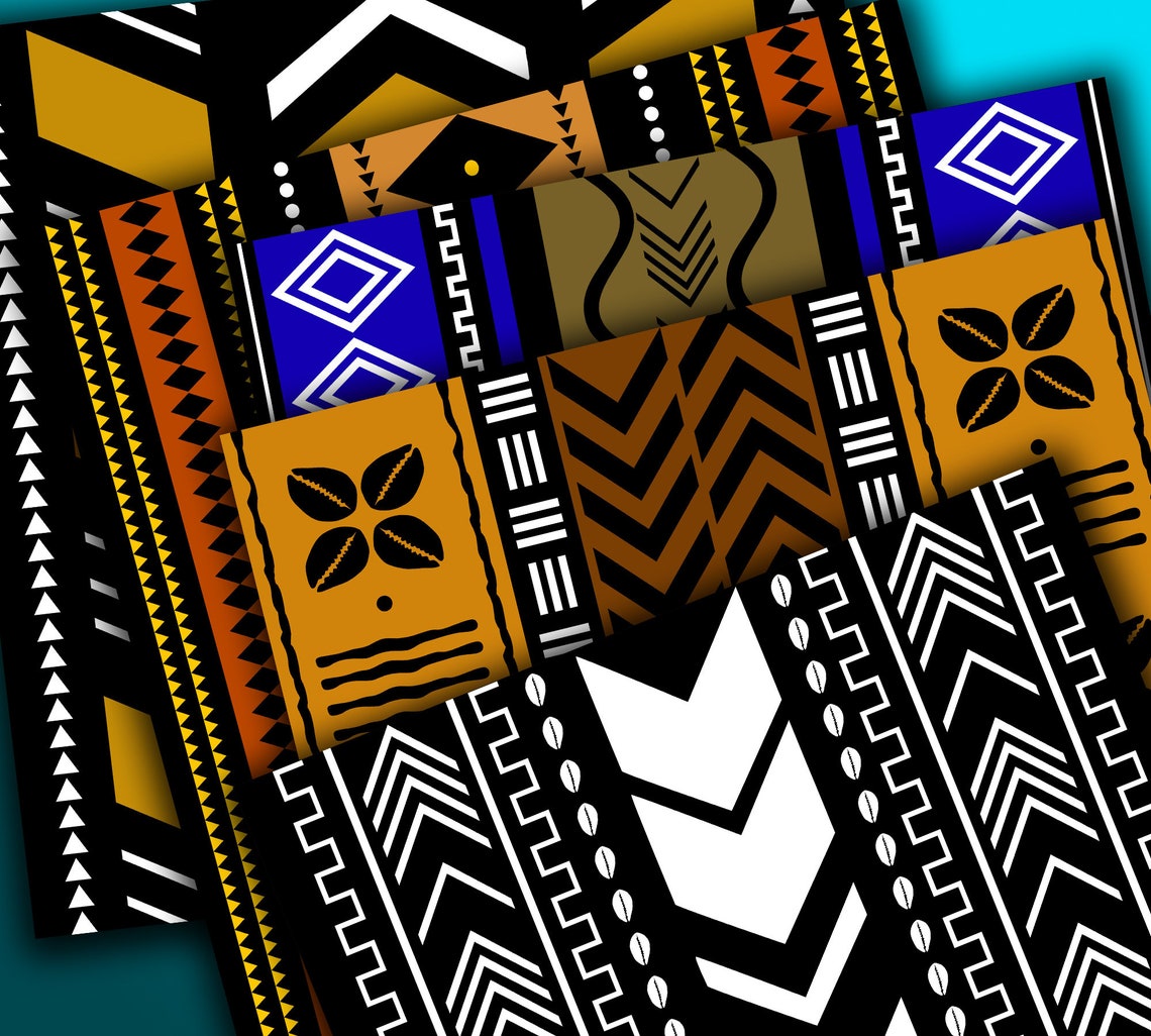 10 African Mud Cloth Bogolan Fabric Digital Patterns High | Etsy