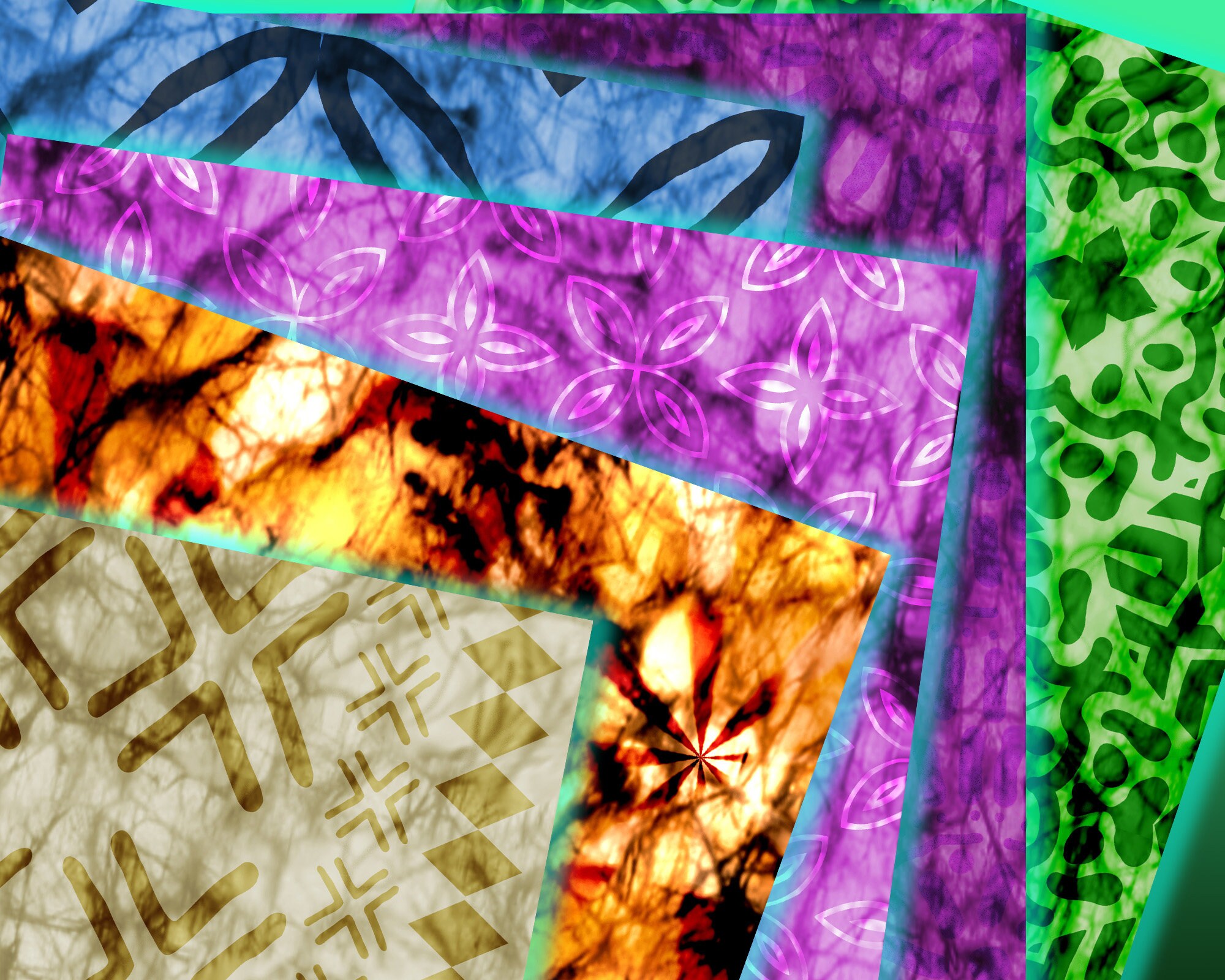 12 African Batik Digital Papers High Res. Jpeg Digital Downloadable ...
