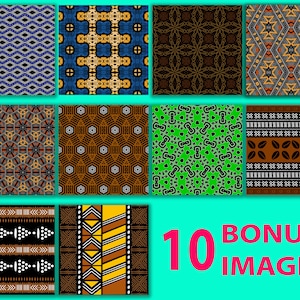 24 African Fabric Seamless Digital Patterns Plus 10 New Bonus Images ...