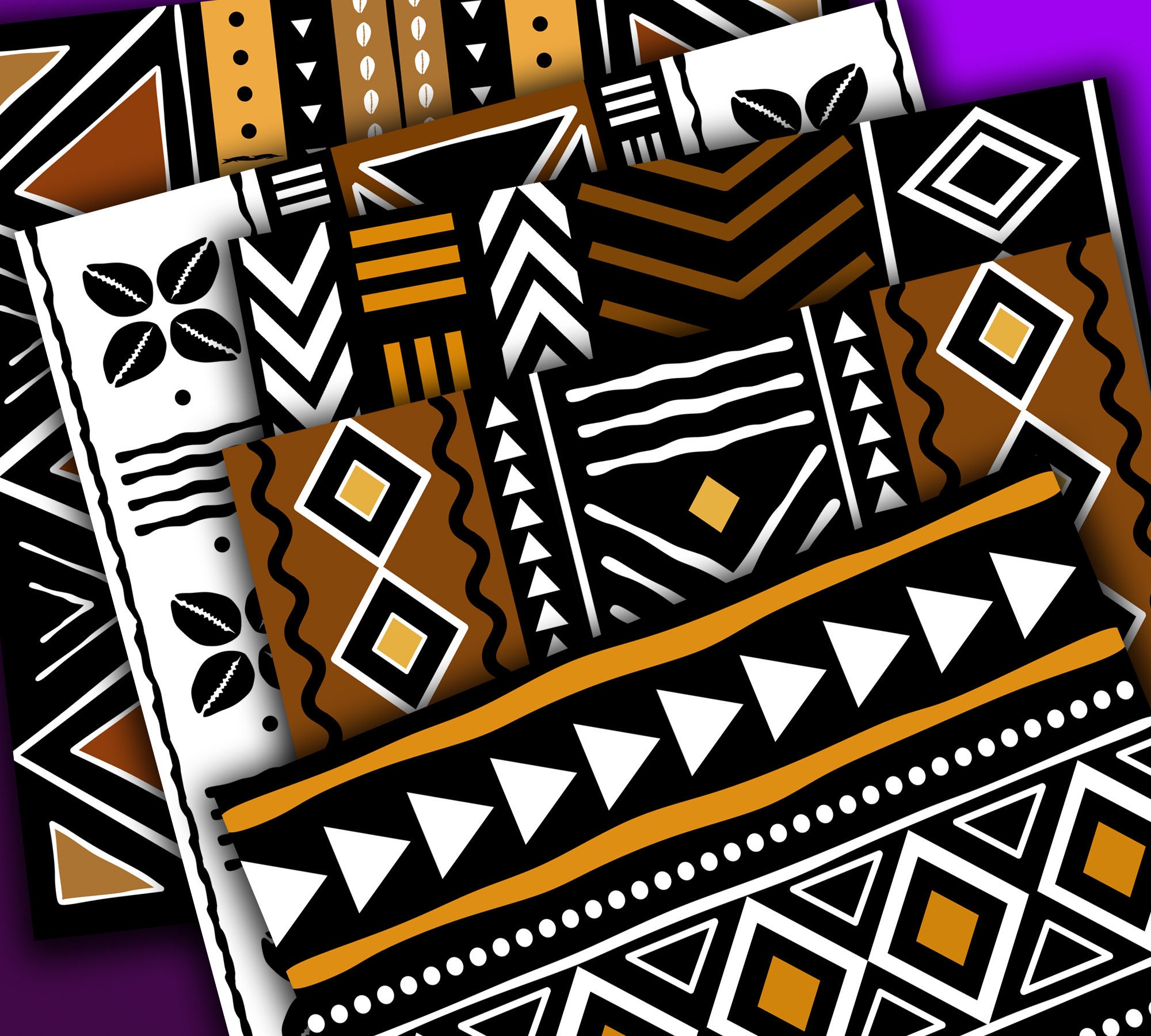 10 African Mud Cloth Bogolan Fabric Digital Patterns High - Etsy Canada