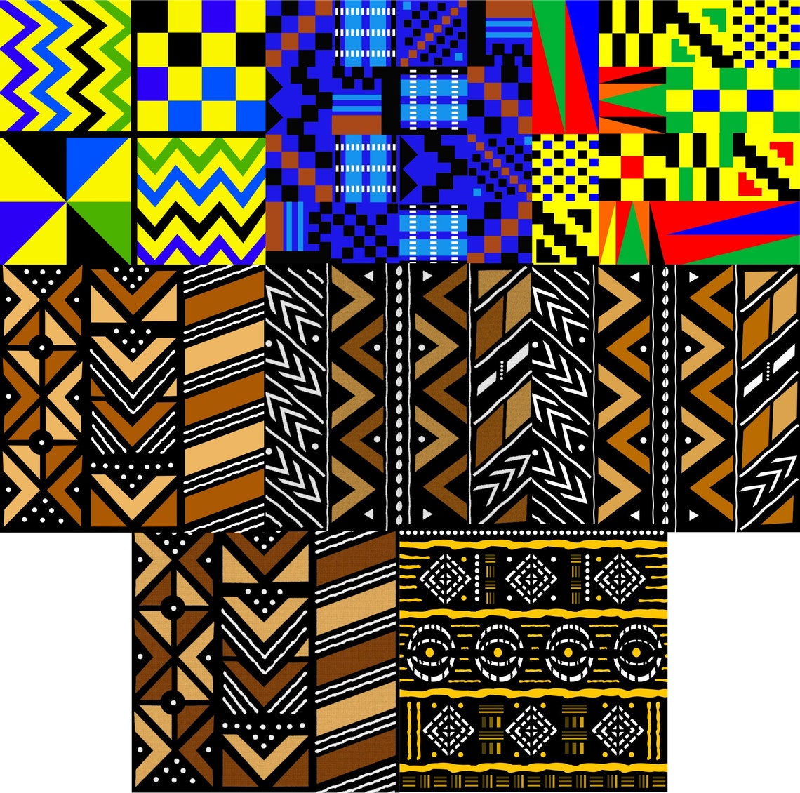 24 African Fabric Seamless Digital Patterns Plus 10 New Bonus Images ...