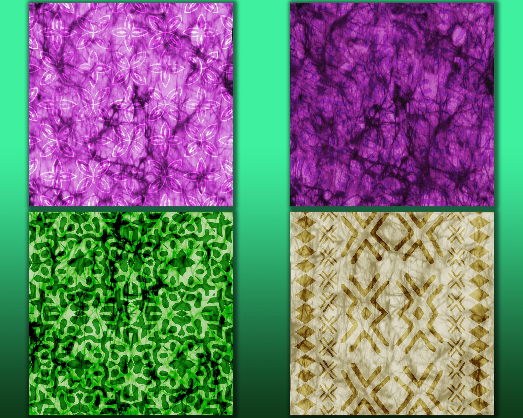 12 African Batik Digital Papers High Res. Jpeg Digital Downloadable ...