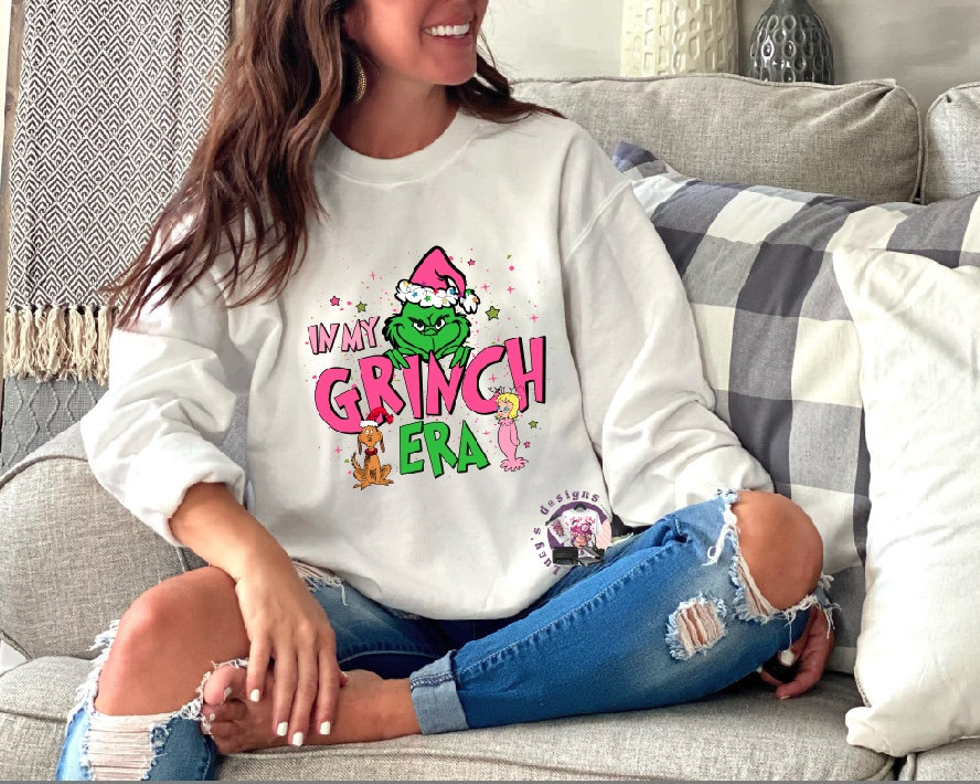 In My Grinch Era Sweatshirt. Grinch Sweatshirts, Grinch Christmas - Etsy