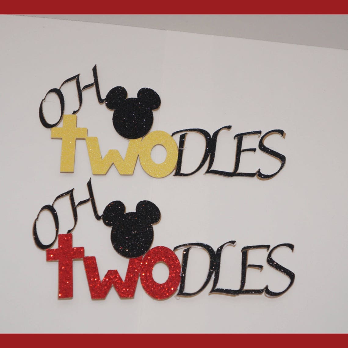 OH Twodles Birthday Cake Topper / Mickey Mouse Theme Cake / Second ...