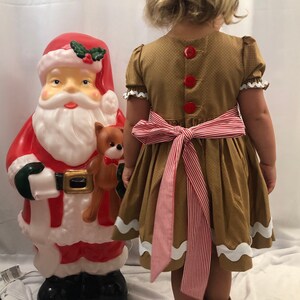Gingerbread Dress, Christmas Dress, Santa Photo Outfit, - Etsy
