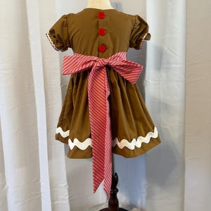 Gingerbread Dress, Christmas Dress, Santa Photo Outfit, - Etsy