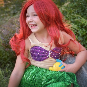 Princess Mermaid Costume Sequin Tail seashell - Etsy