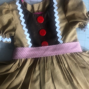 Gingerbread Dress, Christmas Dress, Santa Photo Outfit, - Etsy
