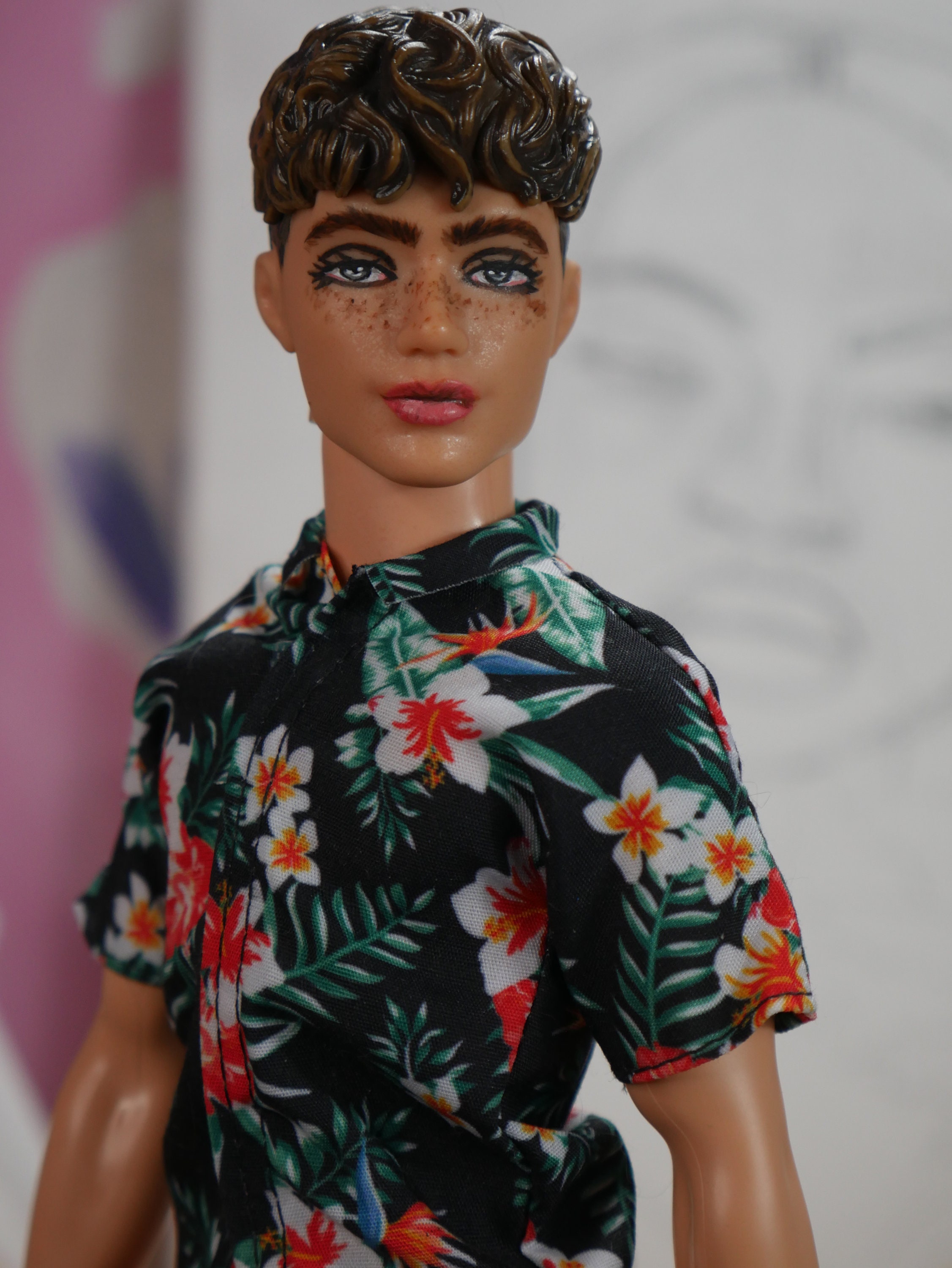 OOAK Barbie Ken Fashionistas Doll 184, Repaint, Barbies, Dolls ...