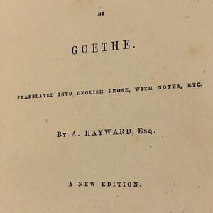 1859 Faust A Dramatic Poem by Goethe - Etsy