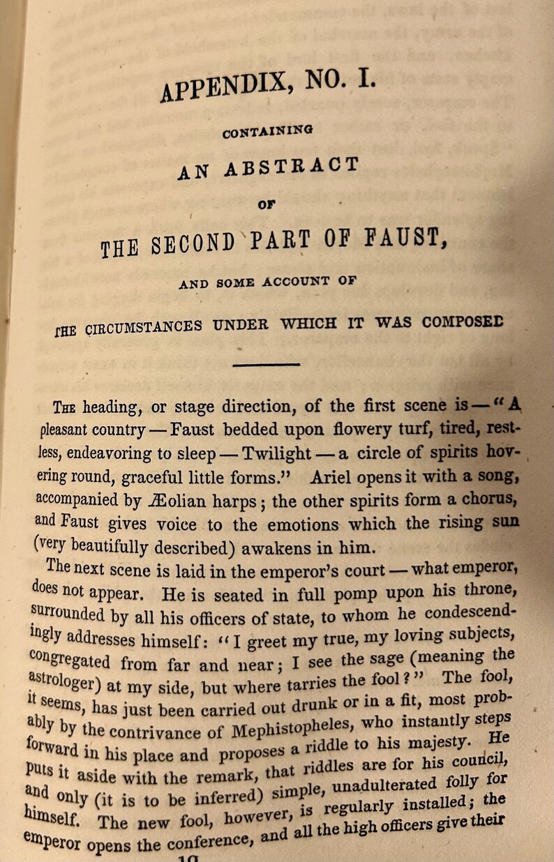 1859 Faust A Dramatic Poem by Goethe - Etsy