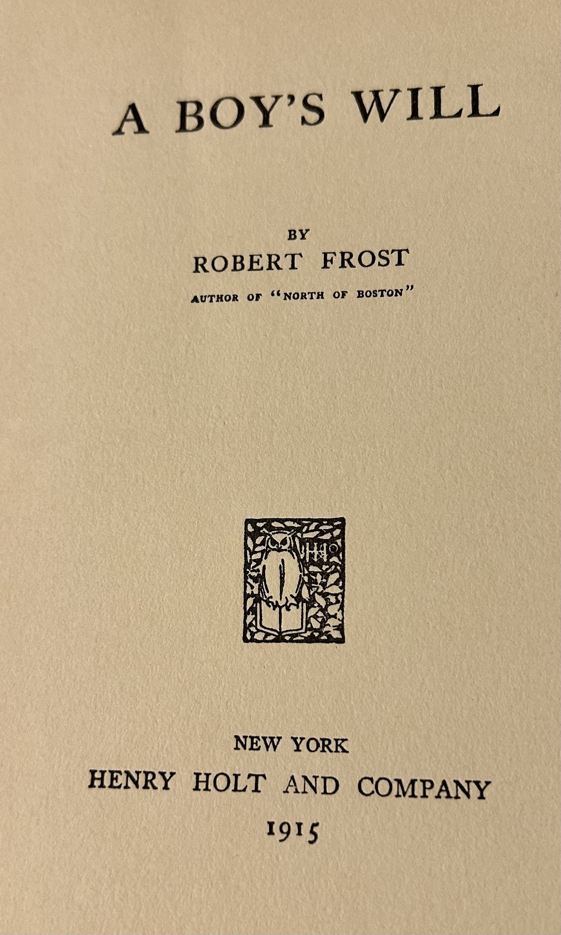 1915 Robert Frost A Boys Will First Edition - Etsy