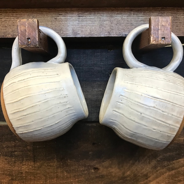 White Pottery Mug - Etsy