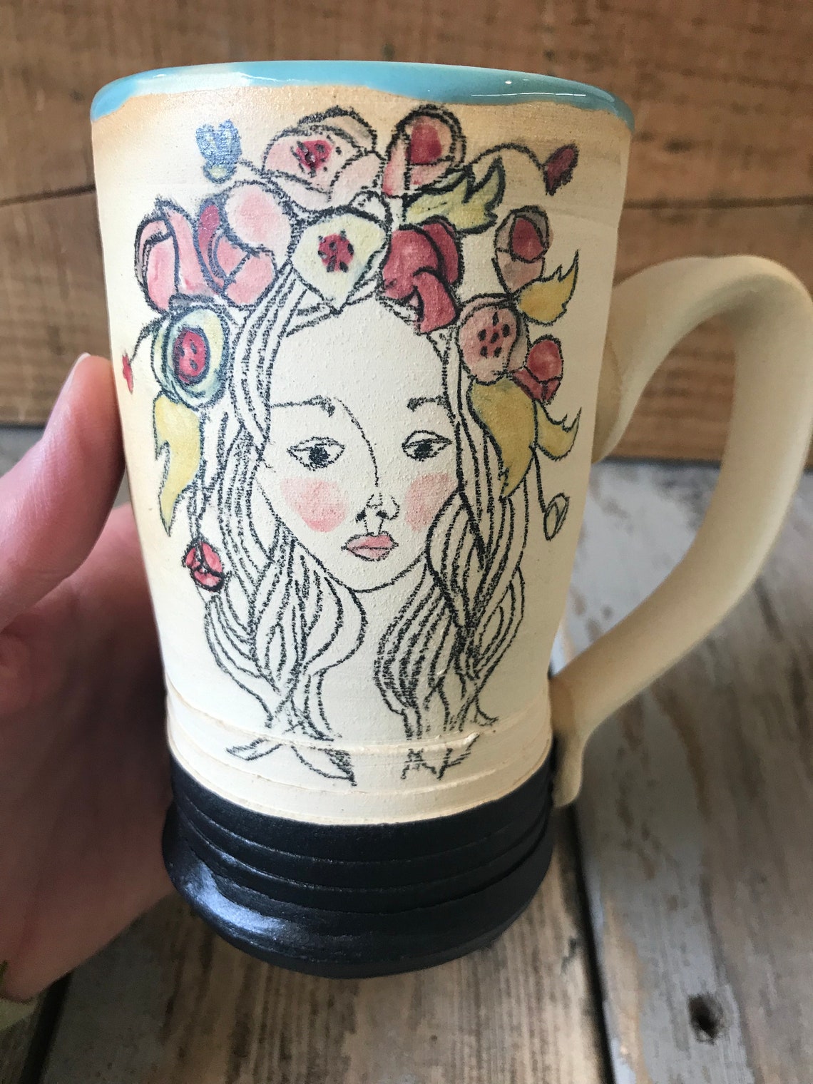 Boho Mug Bohemian Pottery Pottery Handmade Hippie Mug | Etsy