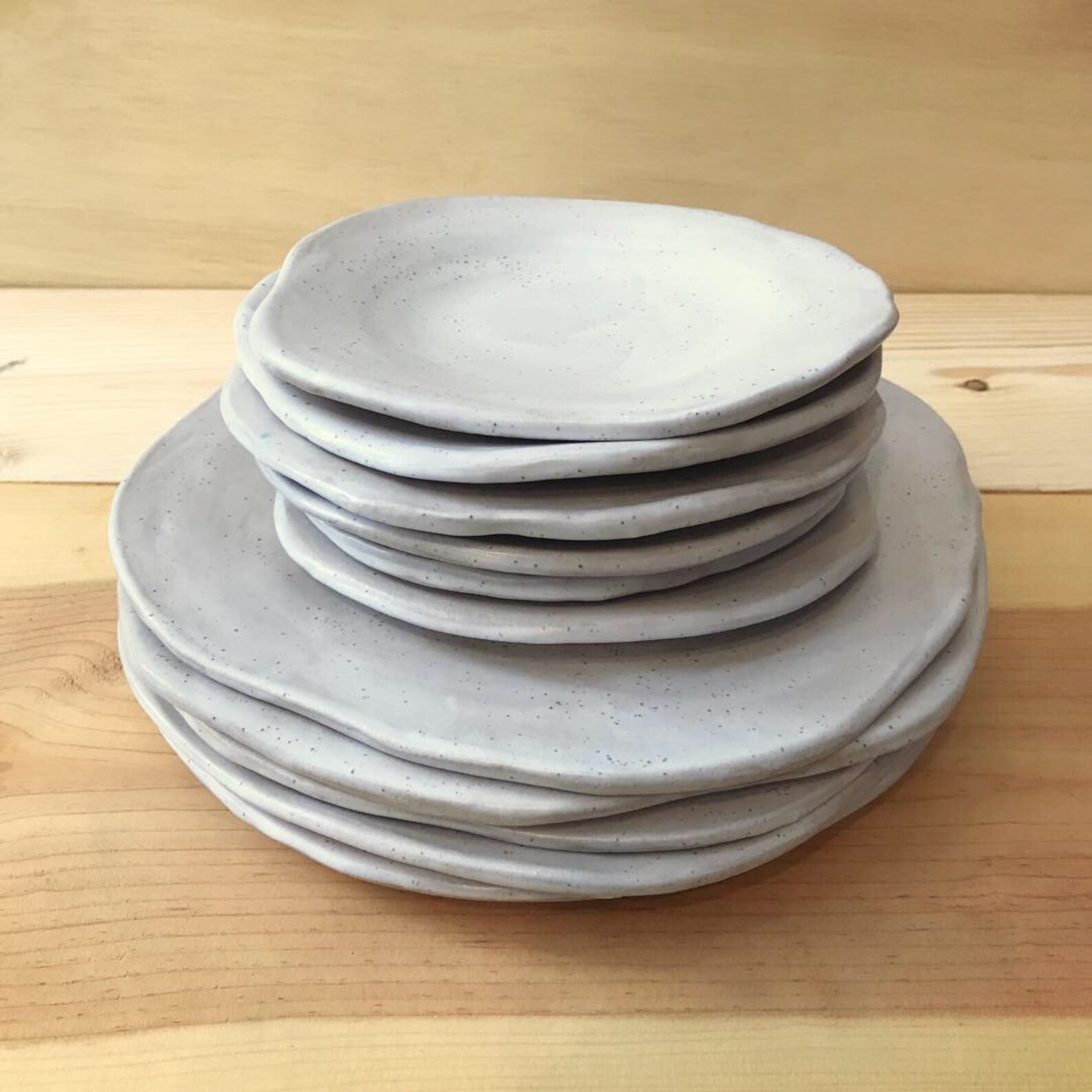 Handmade Ceramic Plates Irregular Dinner and Salad Plates | Etsy