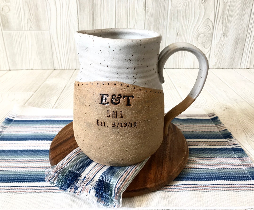 Personalized Pottery - Monogrammed Ceramic Water Pitcher - Handmade ...
