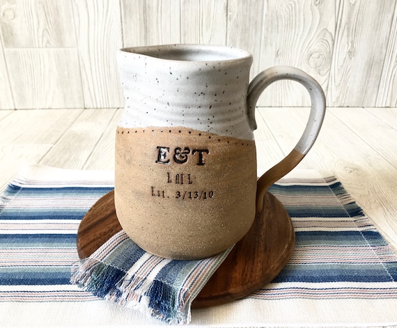 Personalized Stoneware Pitchers