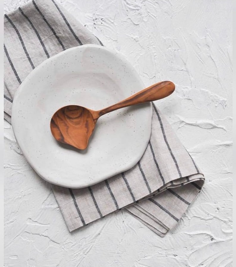 Handmade Stoneware Ceramic Plate: Minimalist Dinnerware - Etsy