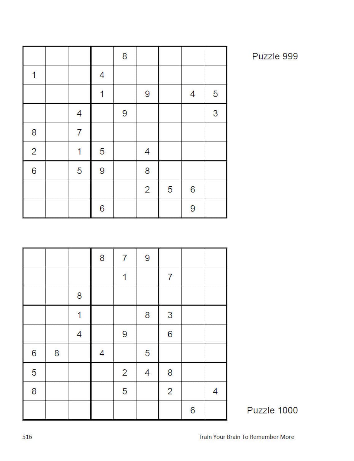 How Fast is Your Brain 1000 Sudoku Puzzles and Answers Format: Excel ...