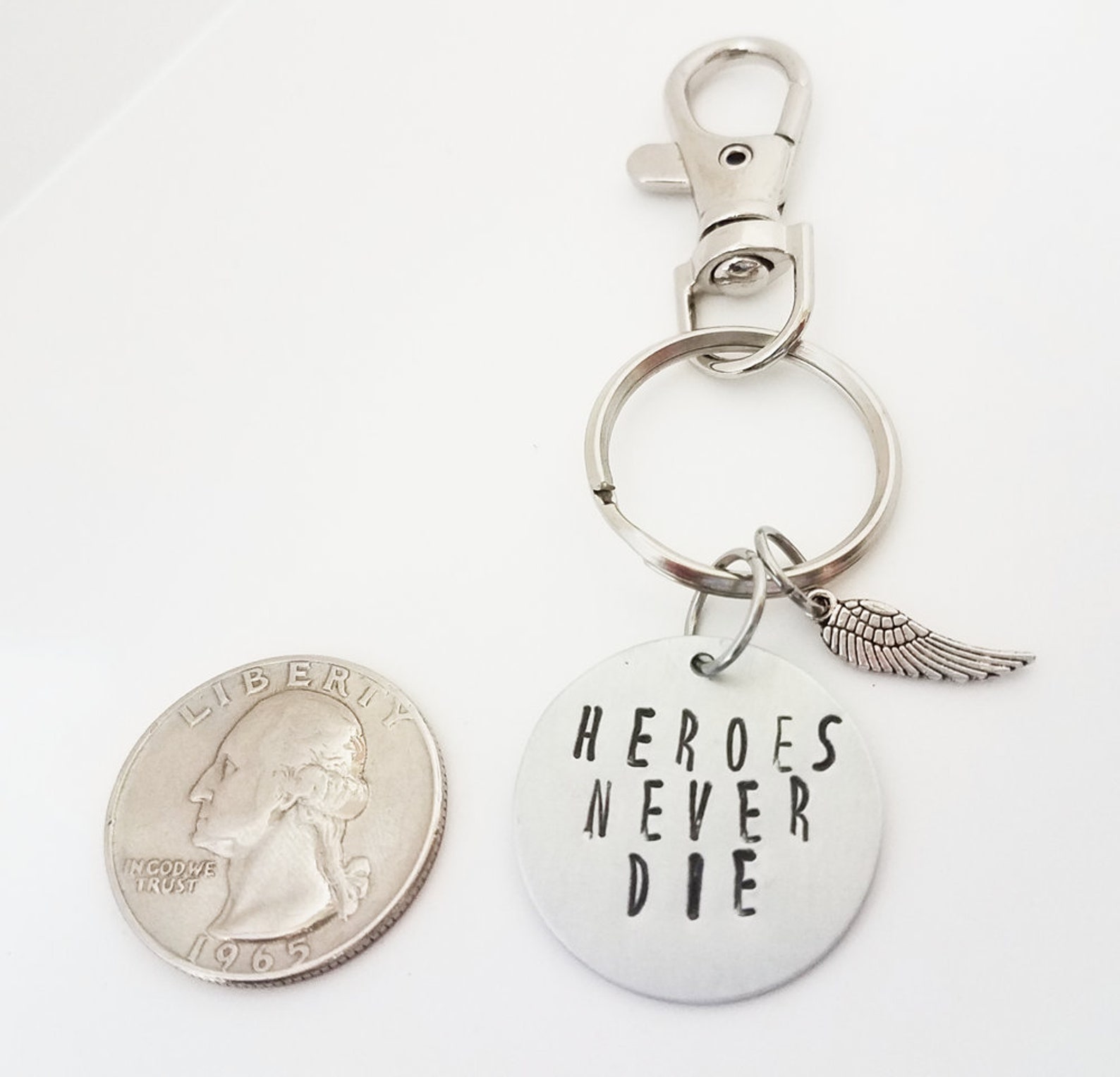 Heroes Never Die Keychain Overwatch Keyring Mercy Videogame - Etsy