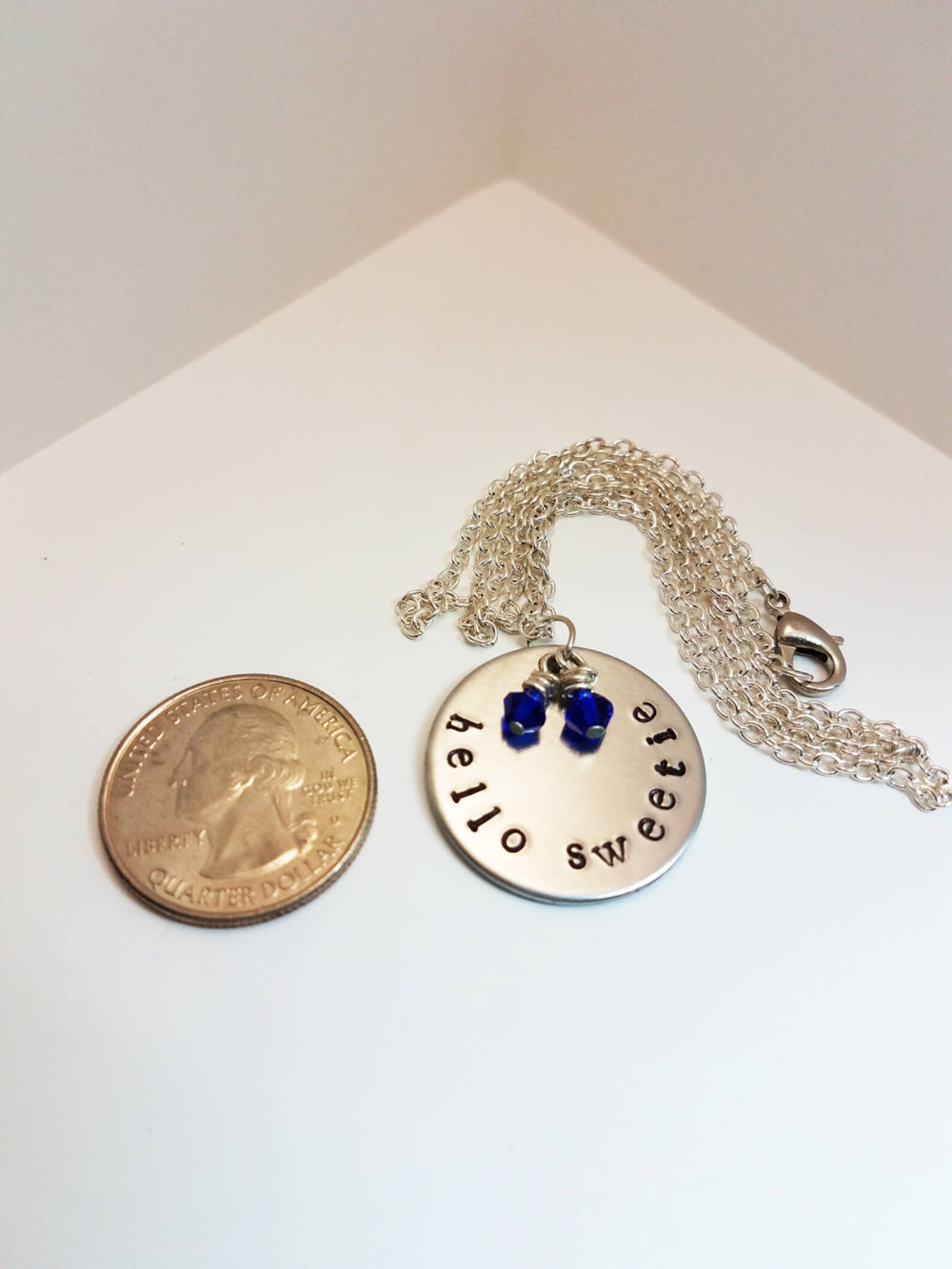 Doctor Who Hello Sweetie Necklace Hand Stamped Metal Jewelry - Etsy