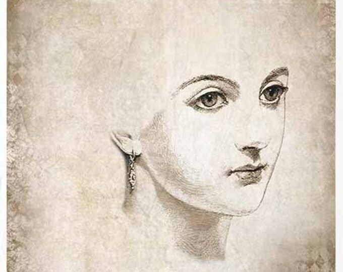 Madame Face Decoupage Rice Paper Decoupage Paper, Junk Journal, Collage ...