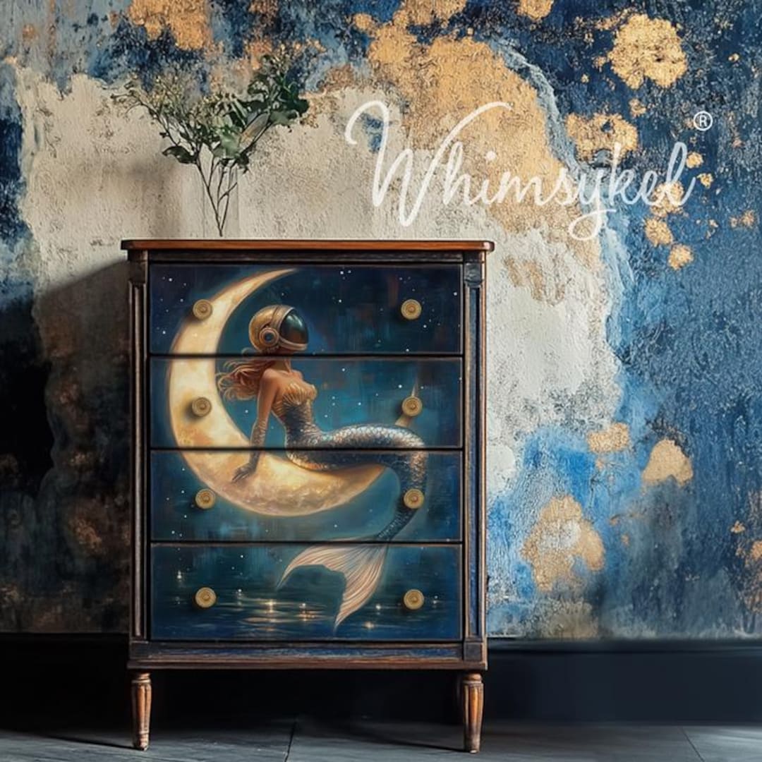 29x21" Large Decoupage Tissue Paper, Mermaid Dreams Sea Ocean Decoupage ...