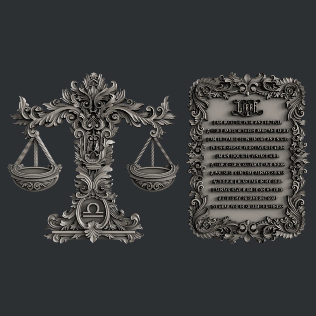 The Libra Zuri Silicone Mold Zodiac Sign Mould, 3D Mold, Scrapbook ...