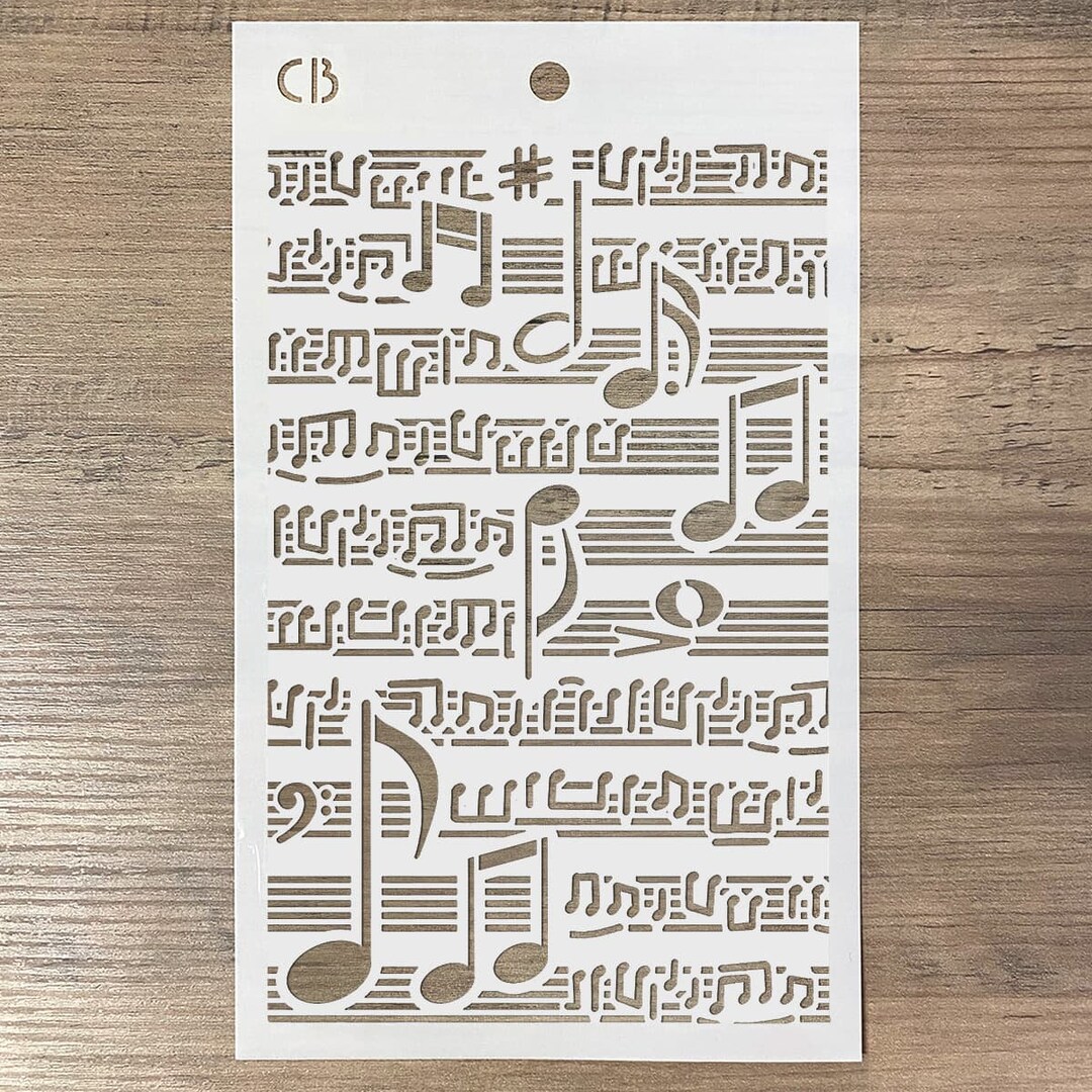 5x8" Texture Stencil Musical Score by Ciao Bella Stencil for Crafts ...