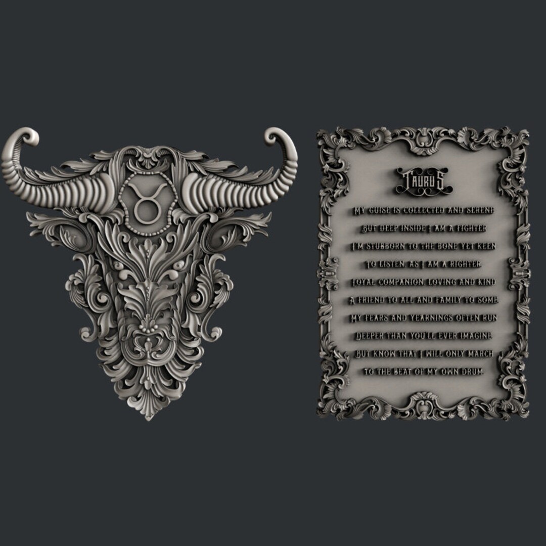 Taurus Mold Zuri Mold Zodiac Sign Mould Silicone Mould Zuri Mold 3D ...