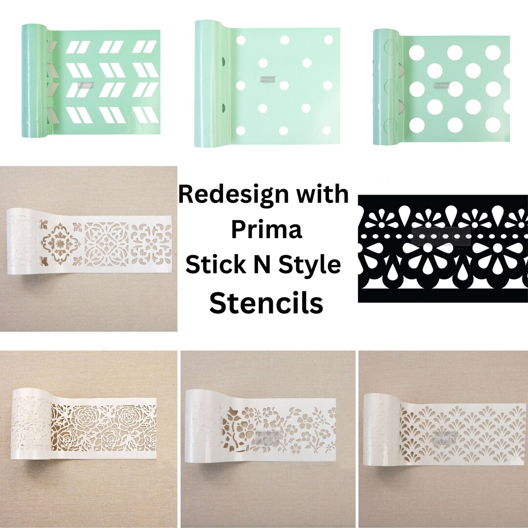 Stick and Style Stencils, Redesign With Prima Stencils, Scrapbook ...