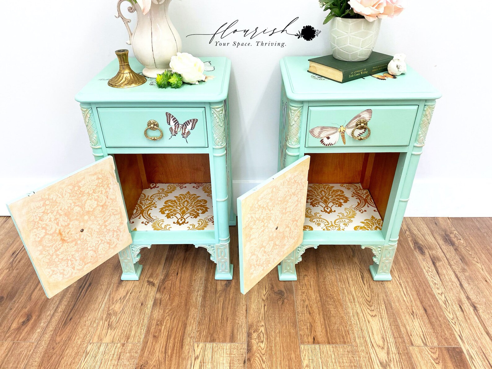 Peach Damask Decoupage Tissue Paper Redesign With Prima - Etsy