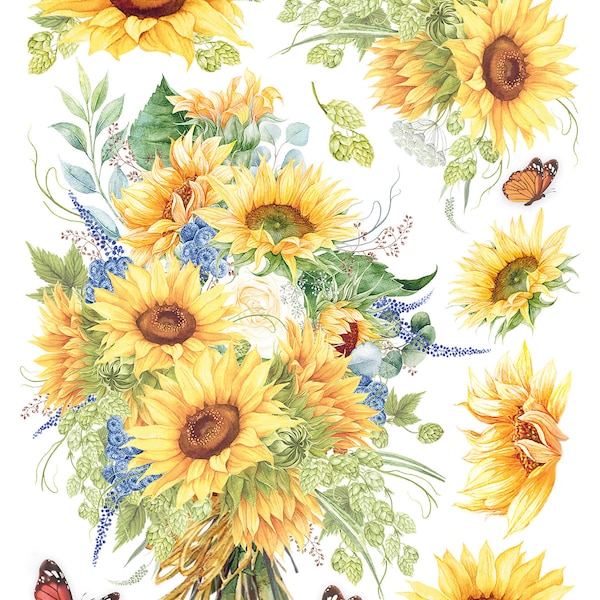 Sunflower Decoupage Rice Paper - Etsy