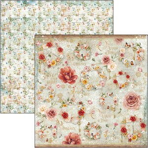 12x12 Reign of Grace Flower Cardstock Scrapbooking Paper Pad, Floral ...