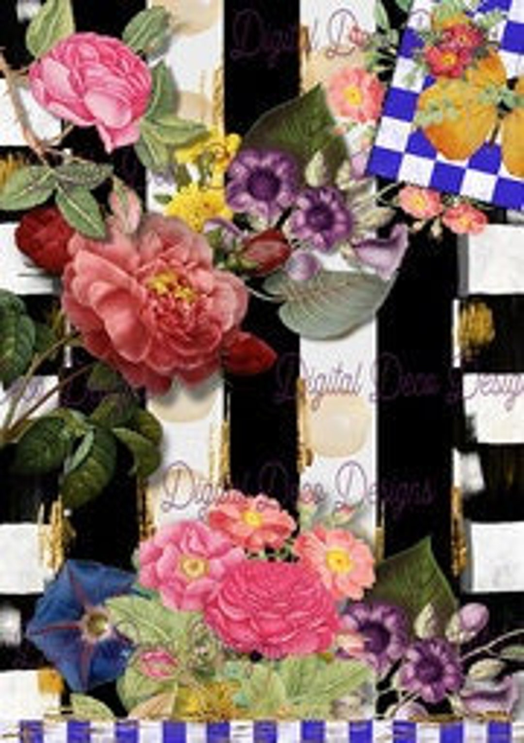 A4 Summer Whimsy Decoupage Floral Decoupage Digital Deco Designs A4 ...