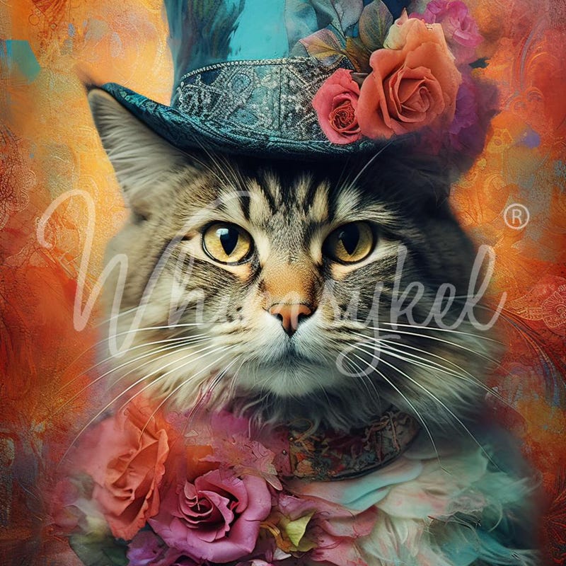Decoupage Cat - Etsy