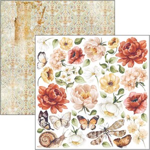 12x12 Reign of Grace Flower Cardstock Scrapbooking Paper Pad, Floral ...
