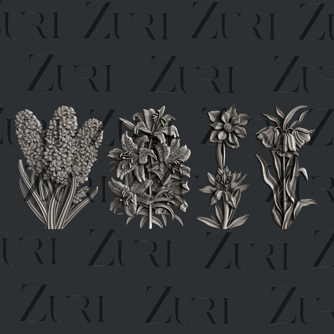 Flower Blooms Silicone Mould Zuri Designs 3D Resin Mold, Scrapbooking ...