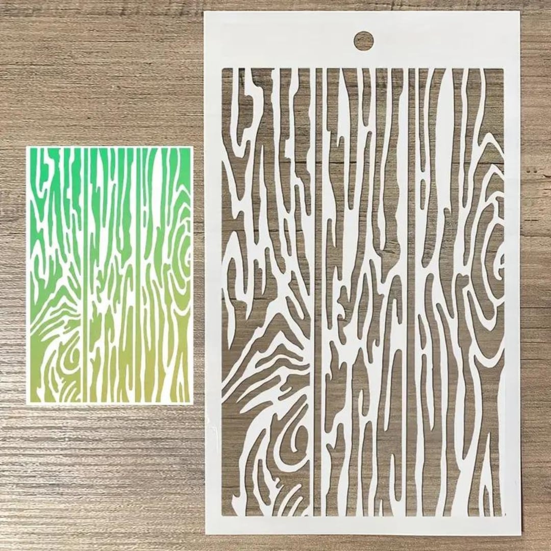 Tree Bark Stencil for DIY Crafts, Mixed Media, Scrapbook, Collage, Card ...