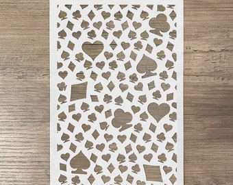 Card Suits Stencil - Etsy