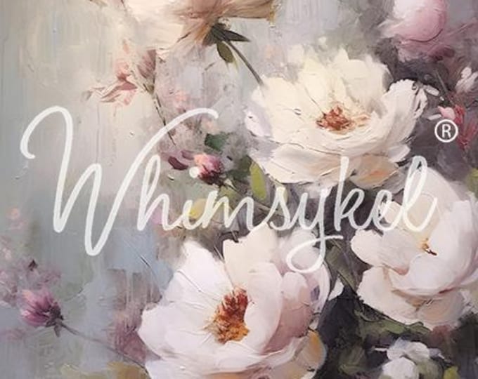 21x29 Large Decoupage Tissue Paper, Petal Poetry Flower Decoupage Paper ...