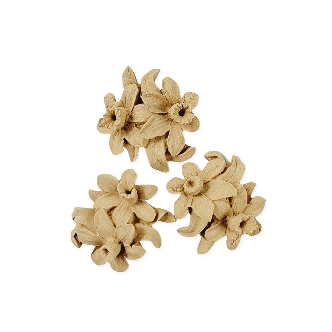 Daffodil Flower Moulding Furniture Applique Embellishment Iflex Wood ...